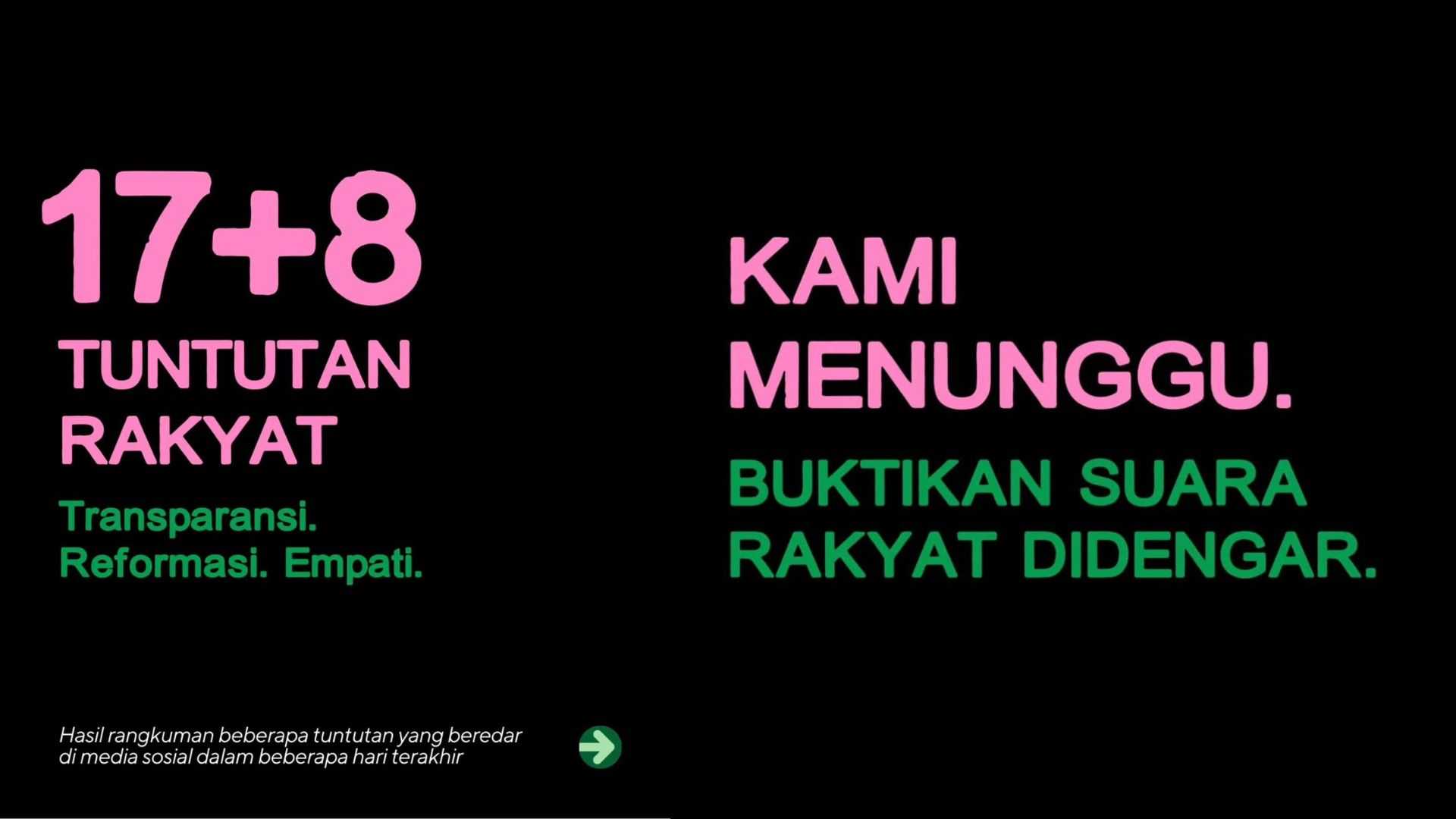 "17+8 Tuntutan Rakyat" yang Menggema di Tengah Gelombang Aksi ...